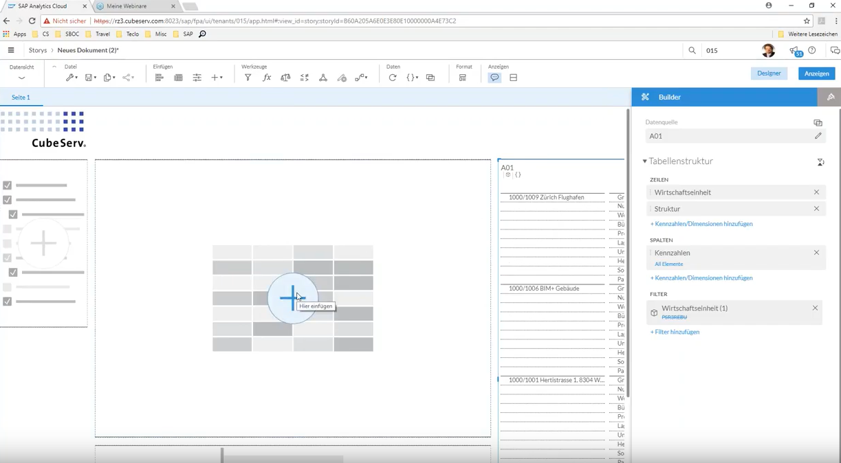 SAP BW Live Connection in SAP Analytics Cloud - CubeServ