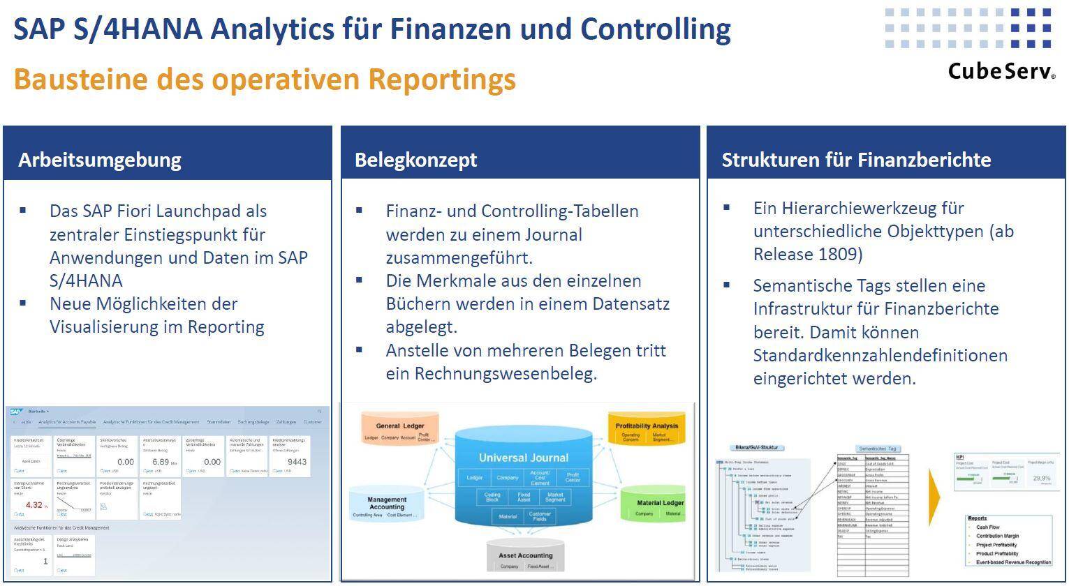 SAP S/4HANA Analytics für Finanzen und Controlling - CubeServ